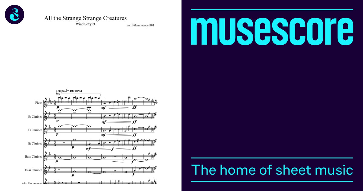 All The Strange Strange Creatures Sheet music for Flute, Clarinet other ...