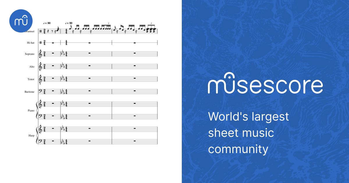 fast-paced in c minor Sheet music for Piano, Soprano, Alto, Tenor ...