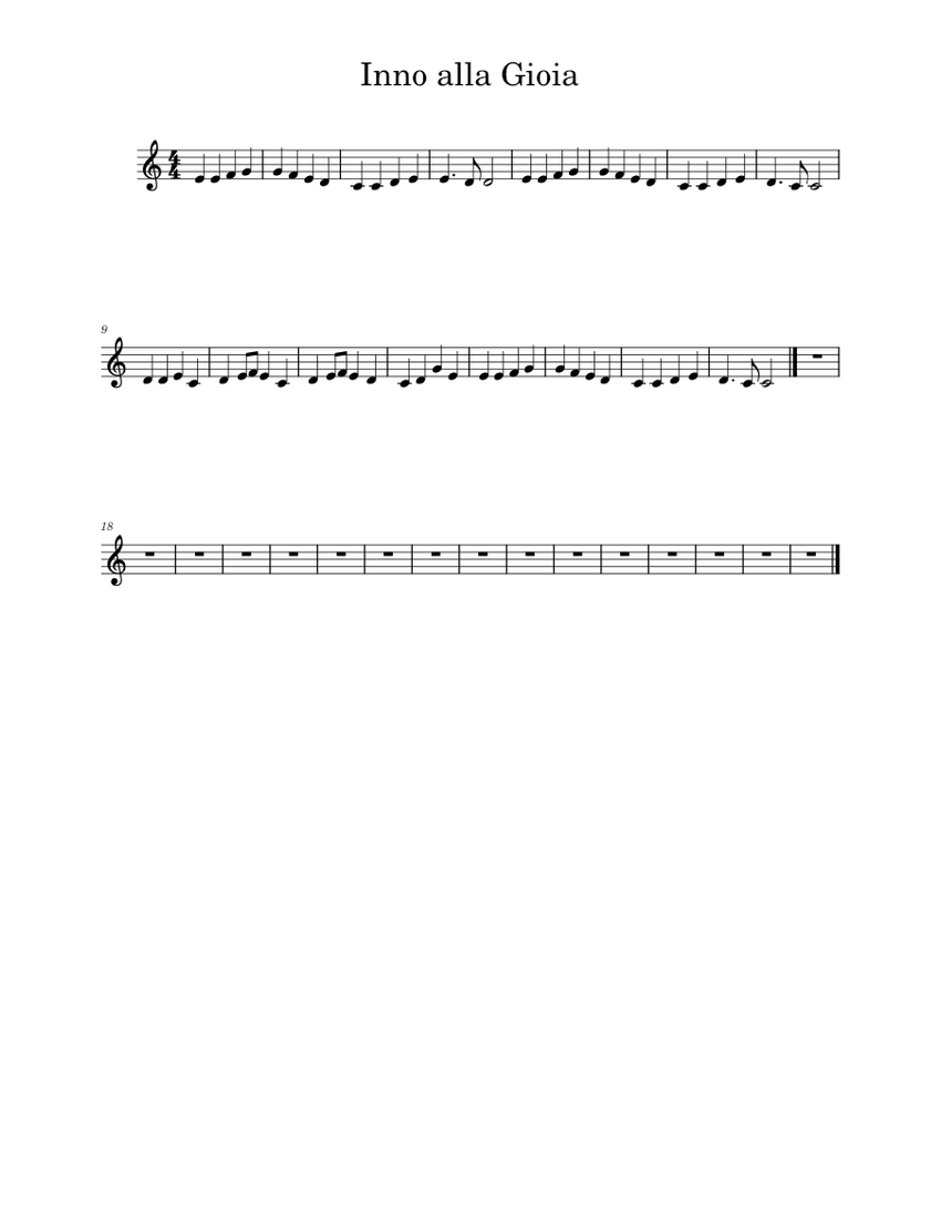 Inno alla gioia – Ludwig van Beethoven Sheet music for Piano (Solo ...