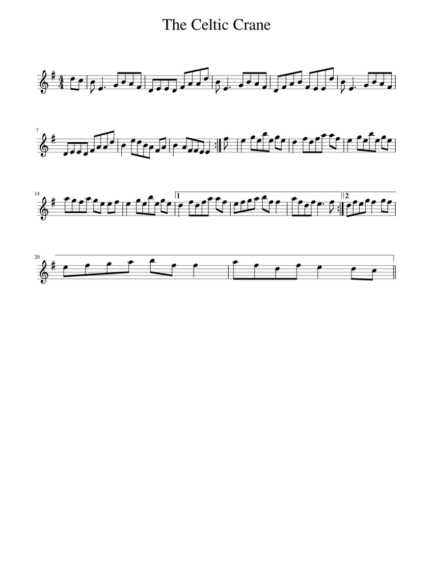 The Celtic Crane Sheet music for Piano (Solo) Easy | Musescore.com