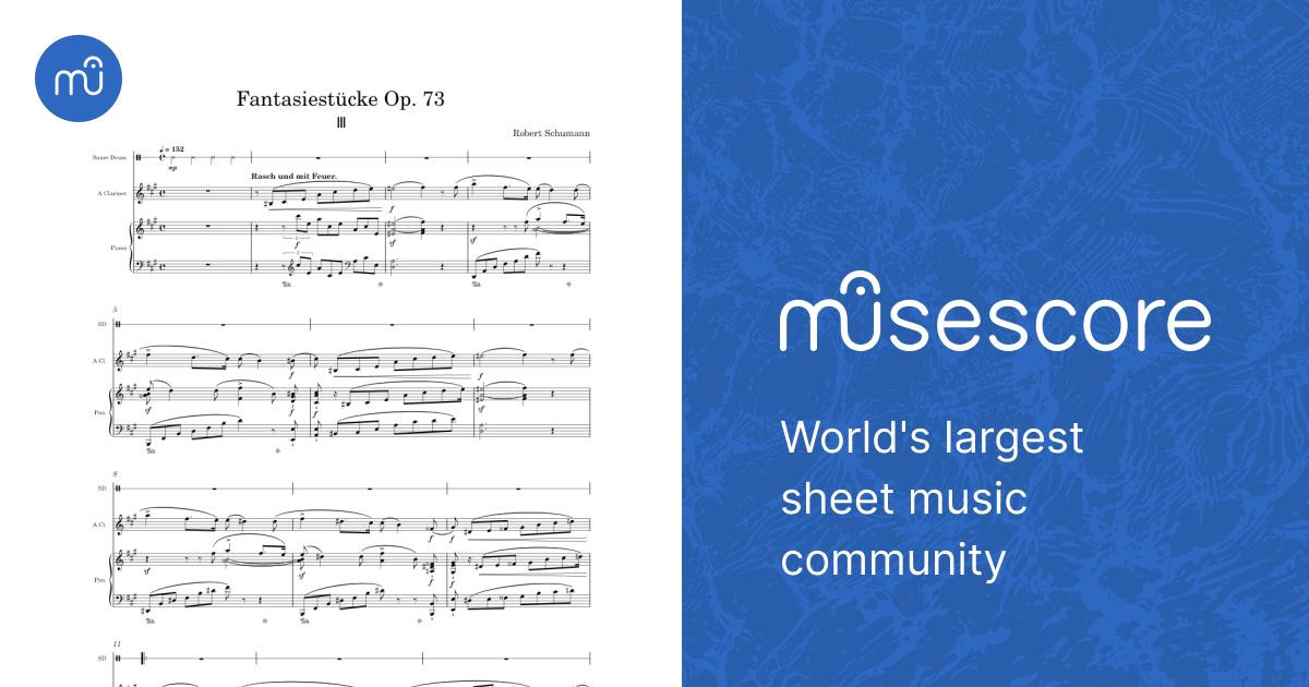 Fantasiestücke Op.73-3【Piano】 – Robert Alexander Schumann Sheet music ...