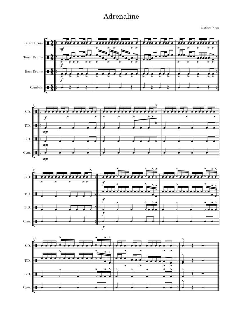 Adrenaline - piano tutorial