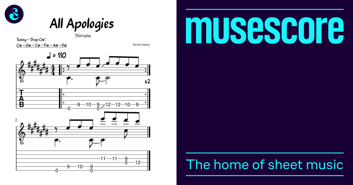 All Apologies - Nirvana Sheet Music for Guitar (Solo) | MuseScore.com