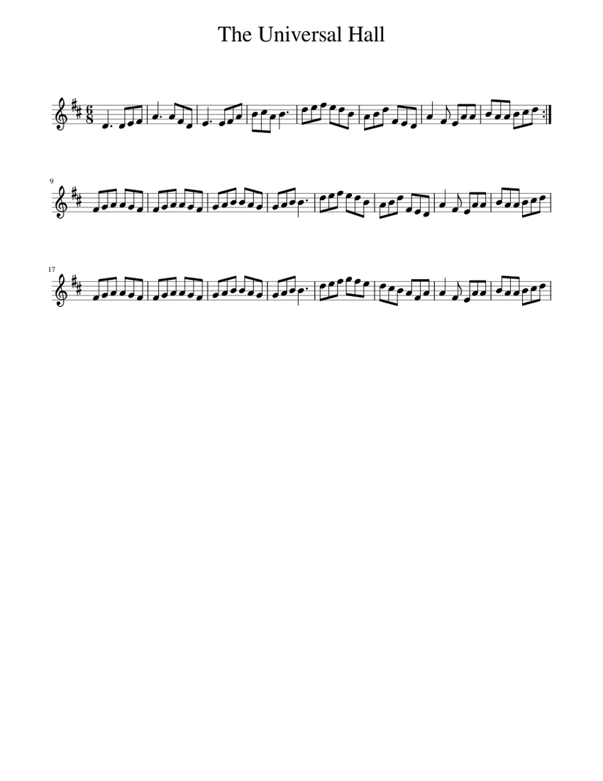 The Universal Hall Sheet music for Piano (Solo) | Musescore.com