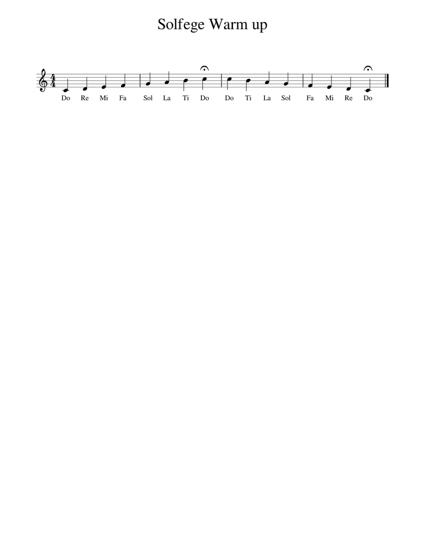 Solfege Warm up Sheet music for Piano (Solo) Easy | Musescore.com