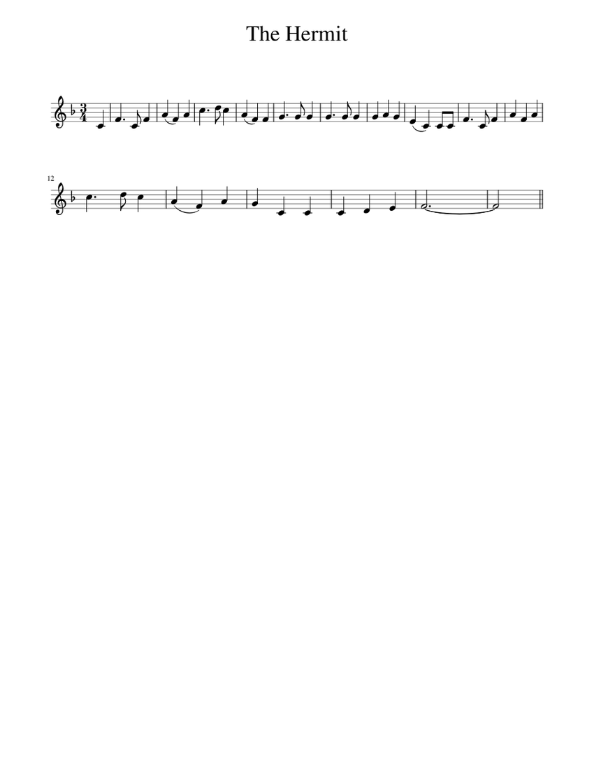 The Hermit Sheet music for Piano (Solo) | Musescore.com