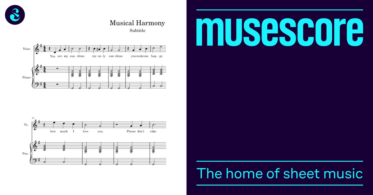 Musical Harmony p1 Sheet Music for Piano, Voice (other) (Piano-Voice ...