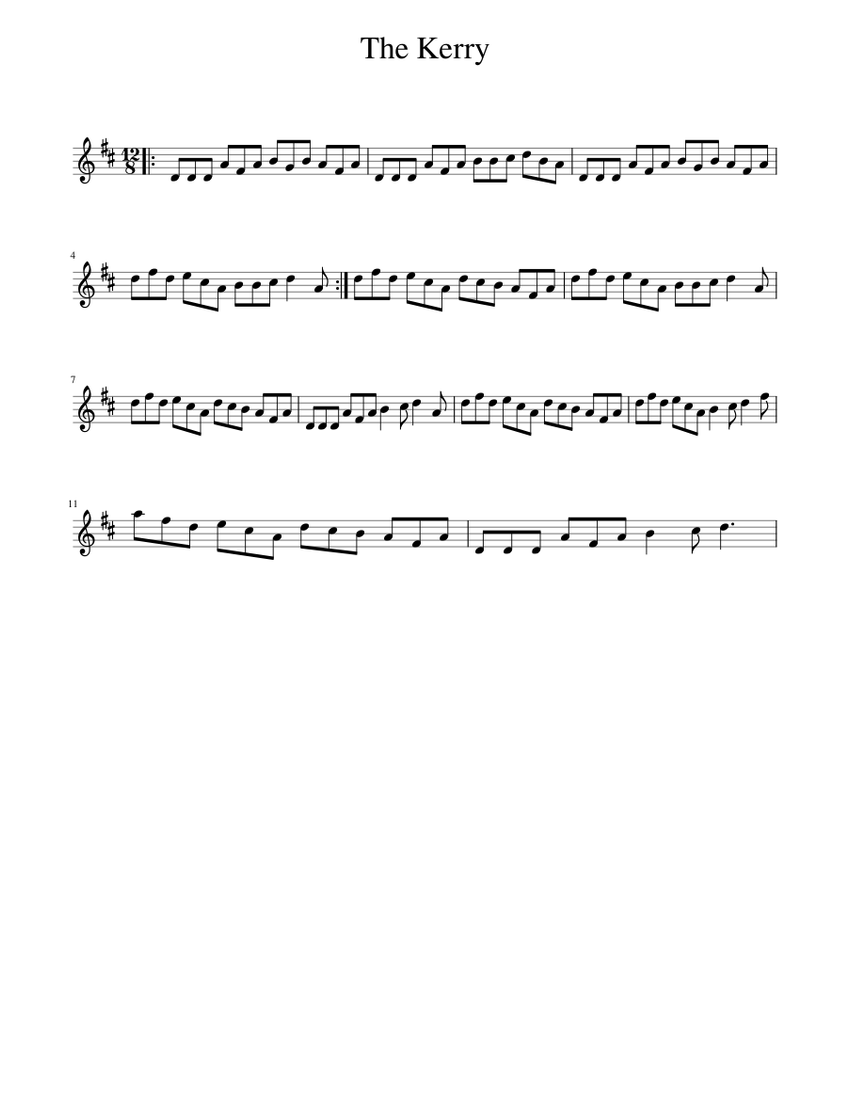 The Kerry Sheet music for Piano (Solo) | Musescore.com