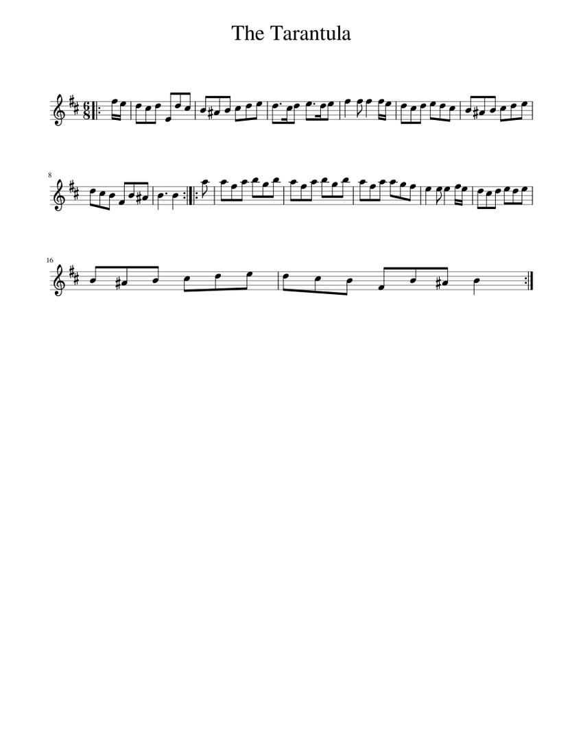 The Tarantula Sheet Music for Piano (Solo) Easy | MuseScore.com