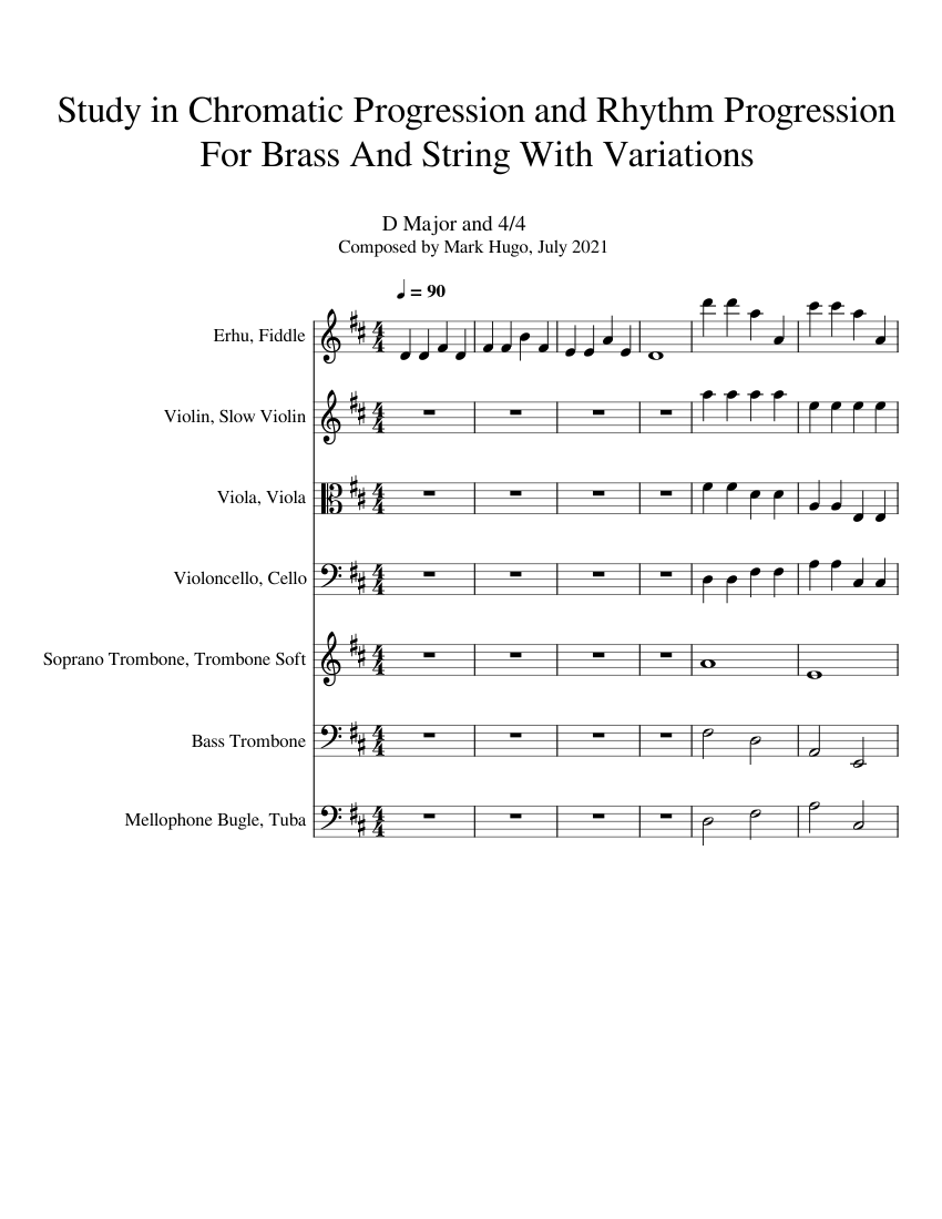 Variations on a Study in Chromatic Progression and Rhythm Progression ...
