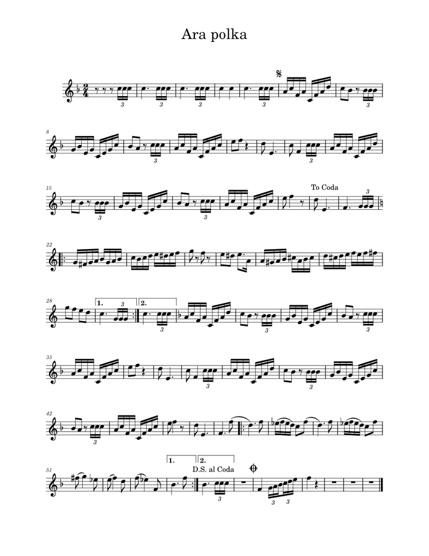 Ara_polka - Vicky Vitt Sheet music for Cornet (Solo) | Musescore.com