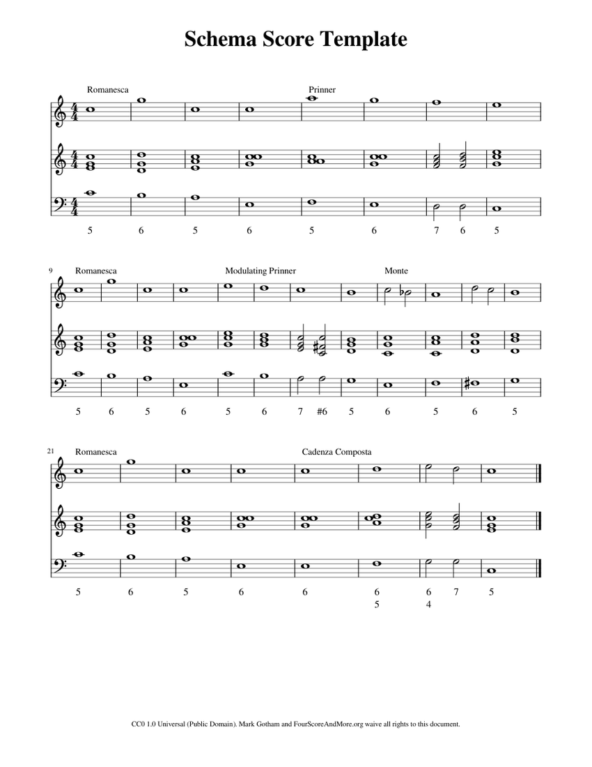Schema Score Template 2 Sheet music for Piano (Mixed Trio) | Musescore.com