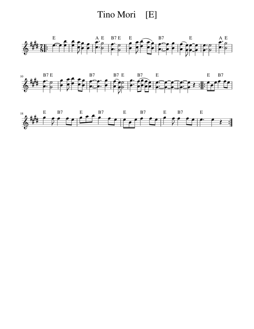 Tino Mori Sheet music for Piano (Solo) | Musescore.com