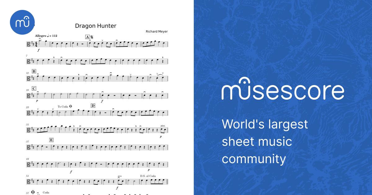 Dragon Hunter - Richard Meyer Sheet Music for Viola (Solo) | MuseScore.com