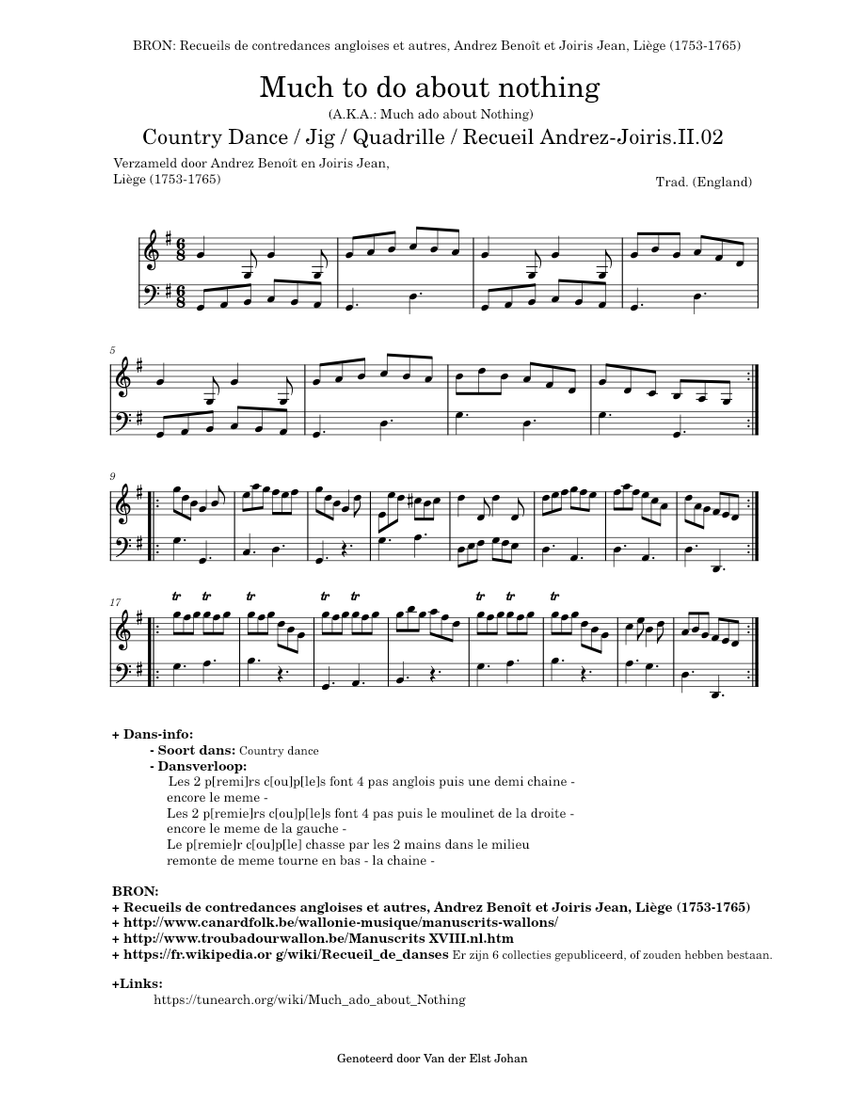 Much to do about nothing (Recueil Andrez-Joiris.II.02) Sheet Music for ...