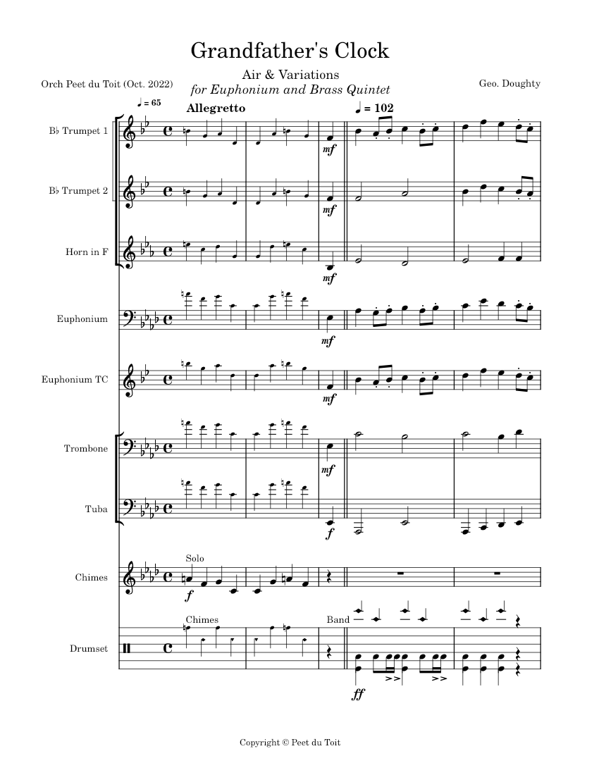 The Grandfather' Clock – Misc Traditional Grandfathers Clock Geo ...