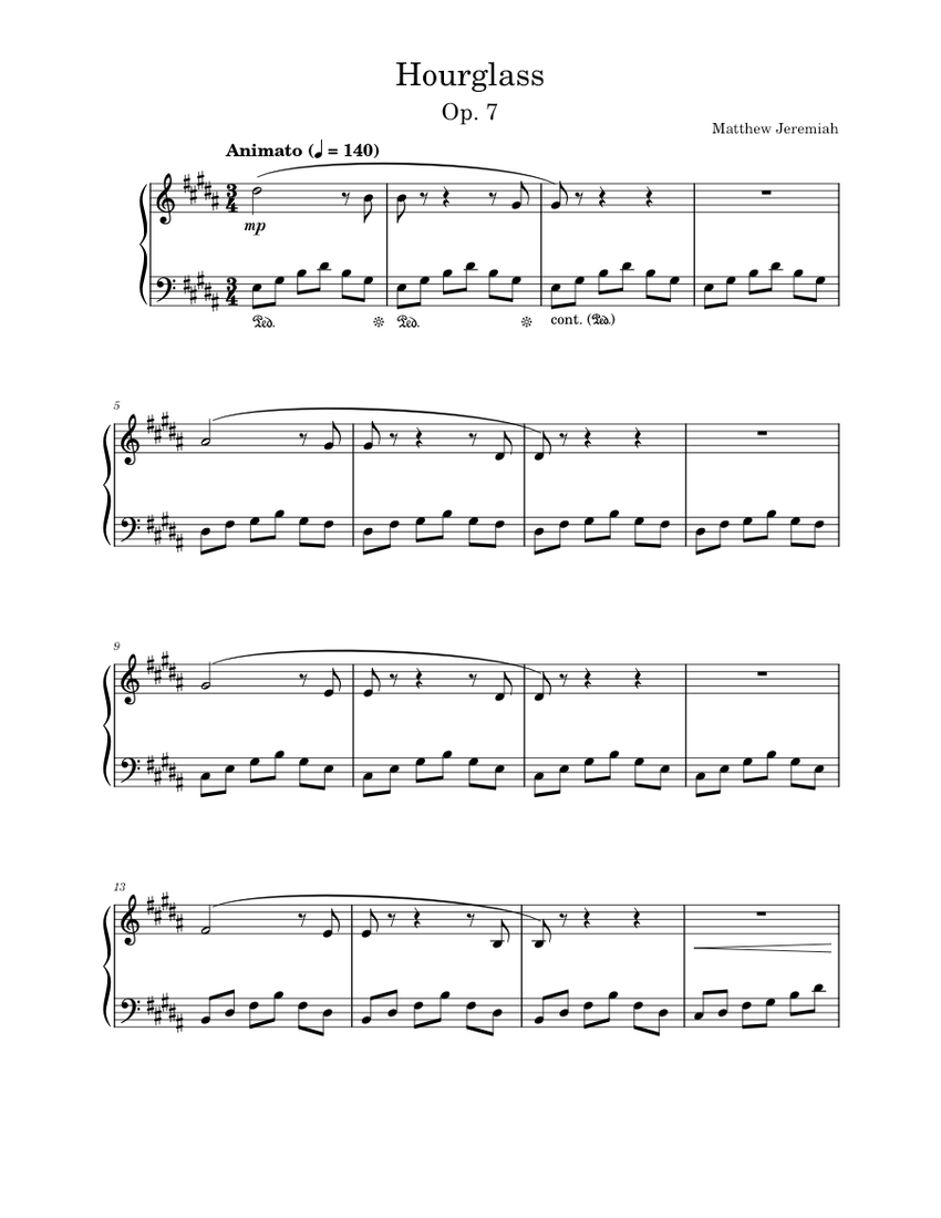 Hourglass Sheet Music for Piano (Solo) Easy | MuseScore.com