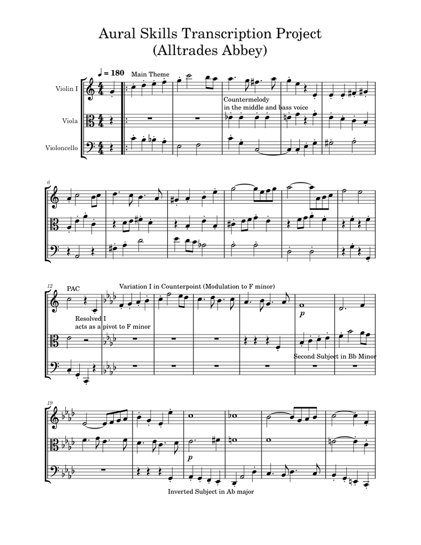 Aural Skills Transcription Project: Alltrades Abbey - piano tutorial