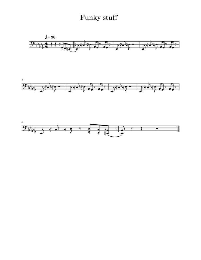 Funky Stuff Sheet Music for Piano (Solo) Easy | MuseScore.com