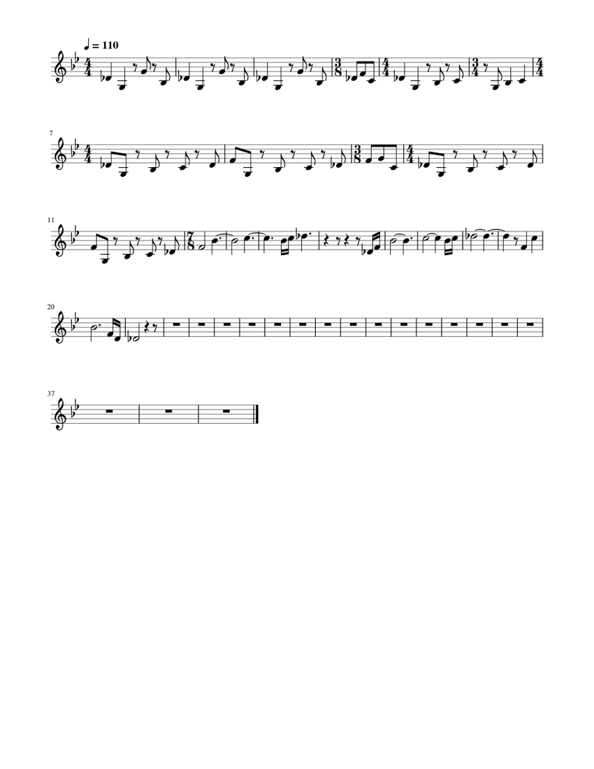 MS rythms Sheet Music for French horn (Solo) | MuseScore.com