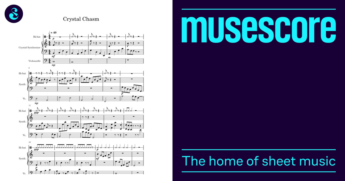 Crystal Chasm – Rhysandrewga – Rhysandrewga Sheet music for Cello, Drum ...