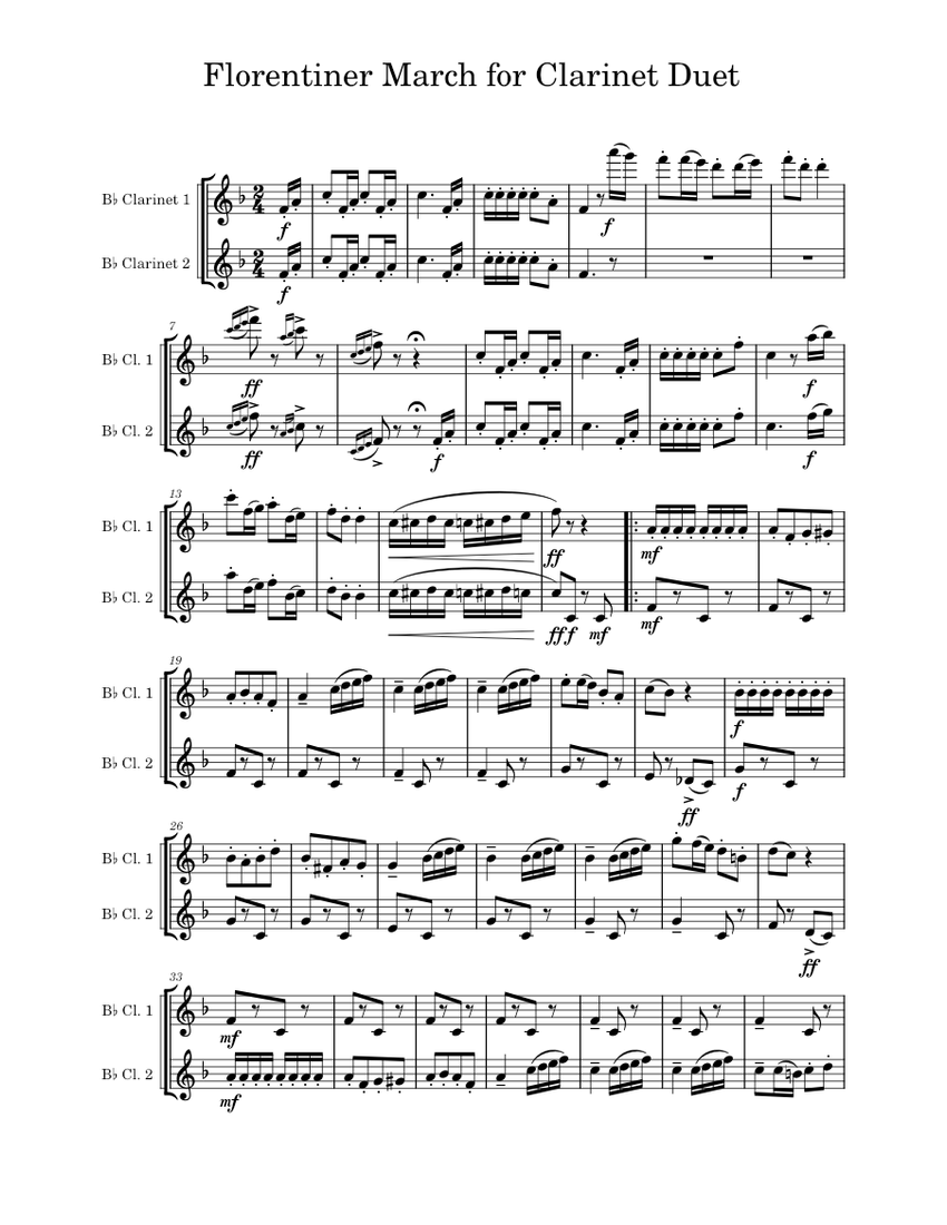 Florentiner Marsch, Op.214 – Julius Fučík Florentiner March for ...