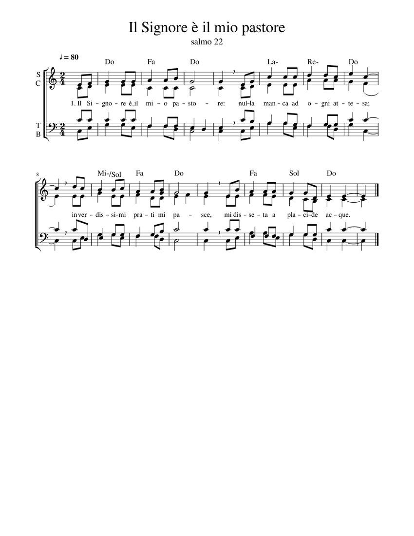 Il Signore è il mio pastore (Salmo 22) – David Maria Turoldo, Bepi De ...