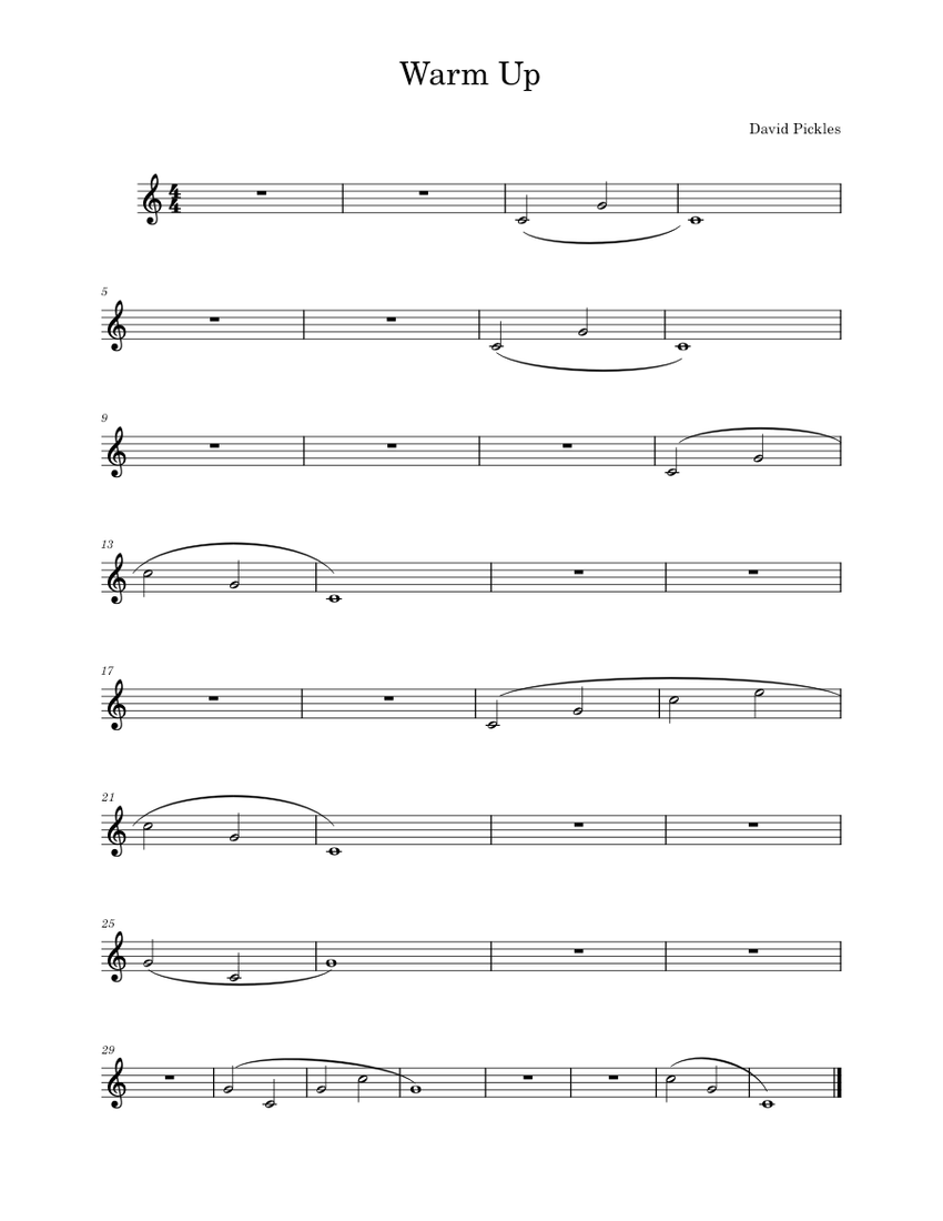 Warm Up Sheet music for Piano (Solo) Easy | Musescore.com