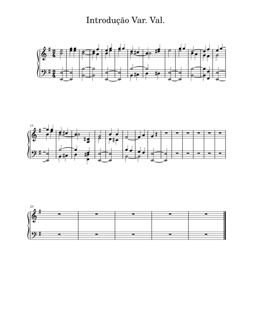 Introdução Var. Val. - piano tutorial