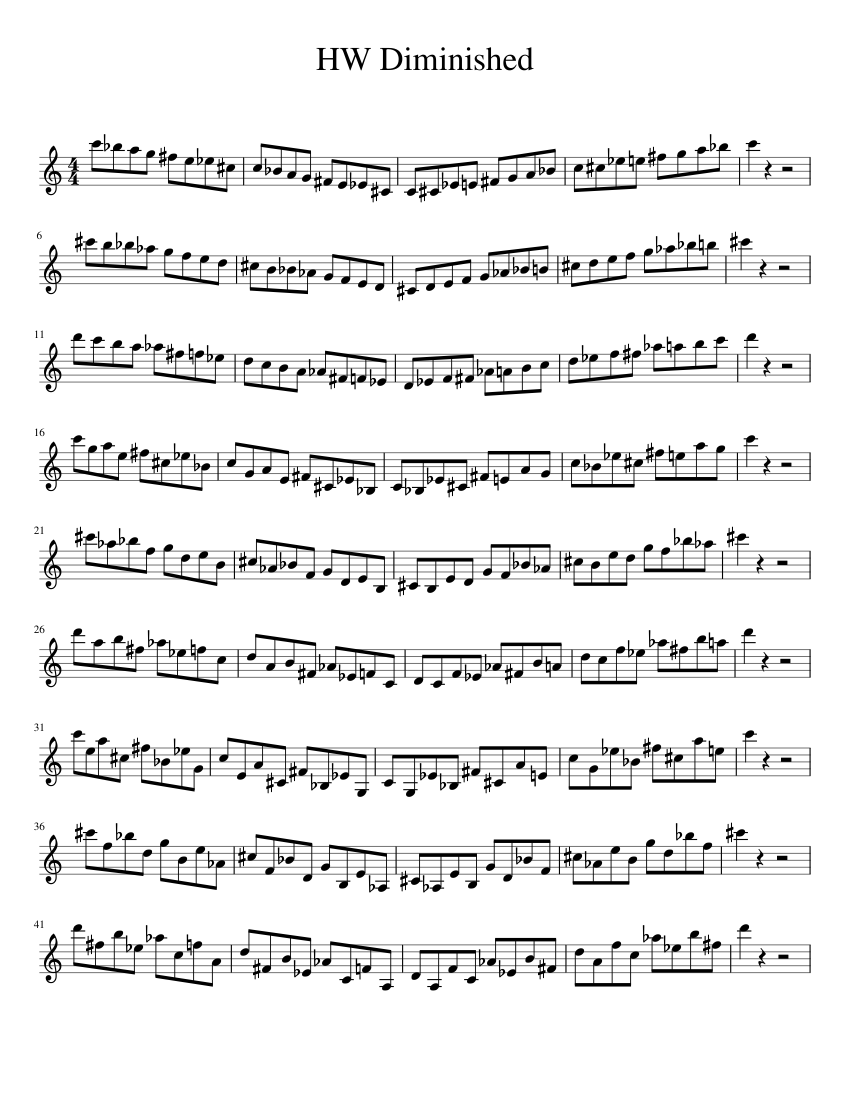 HW Diminished Sheet music for Piano (Solo) Easy | Musescore.com