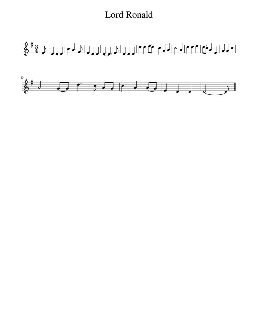 Lord Ronald Sheet music for Piano (Solo) Easy | Musescore.com