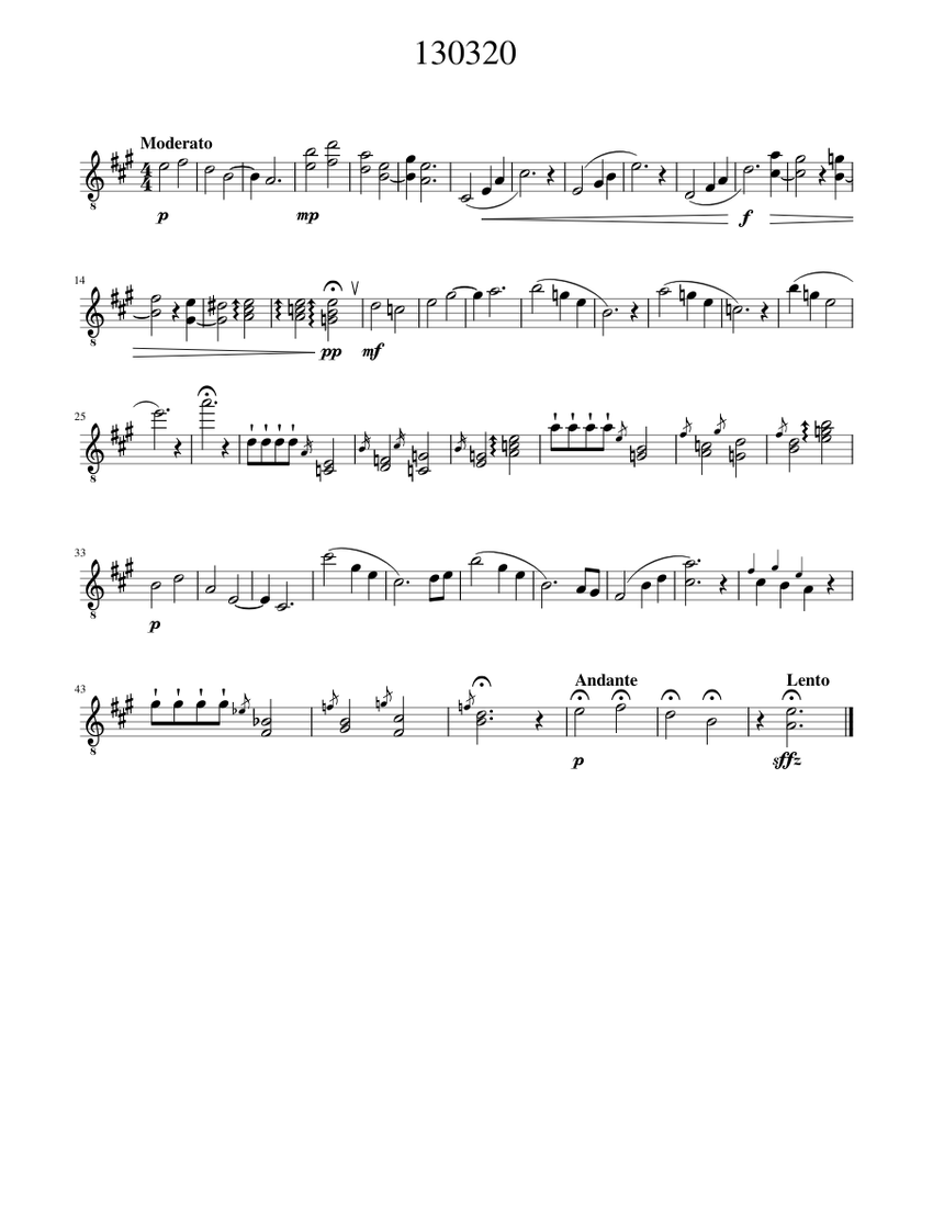 short piece for viola solo130320 Sheet Music for Viola (Solo ...