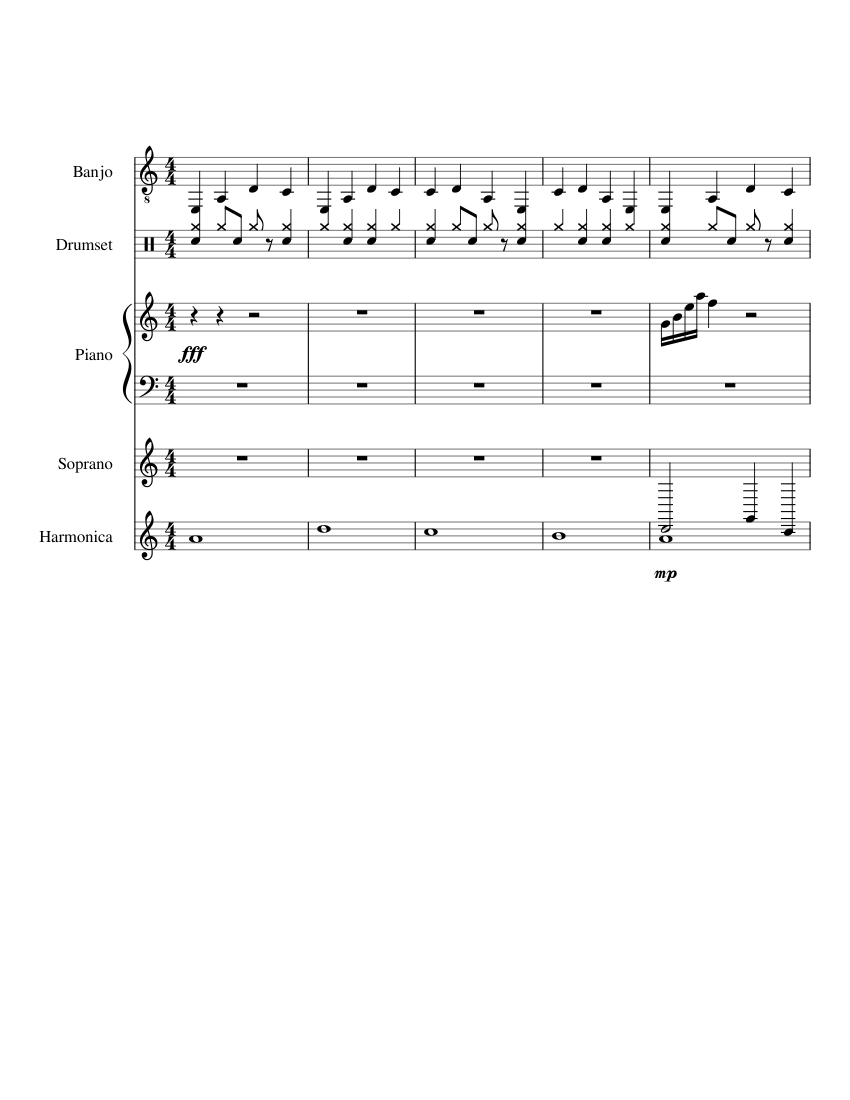 wheel song Sheet music for Piano, Soprano, Drum group, Harmonica & more ...