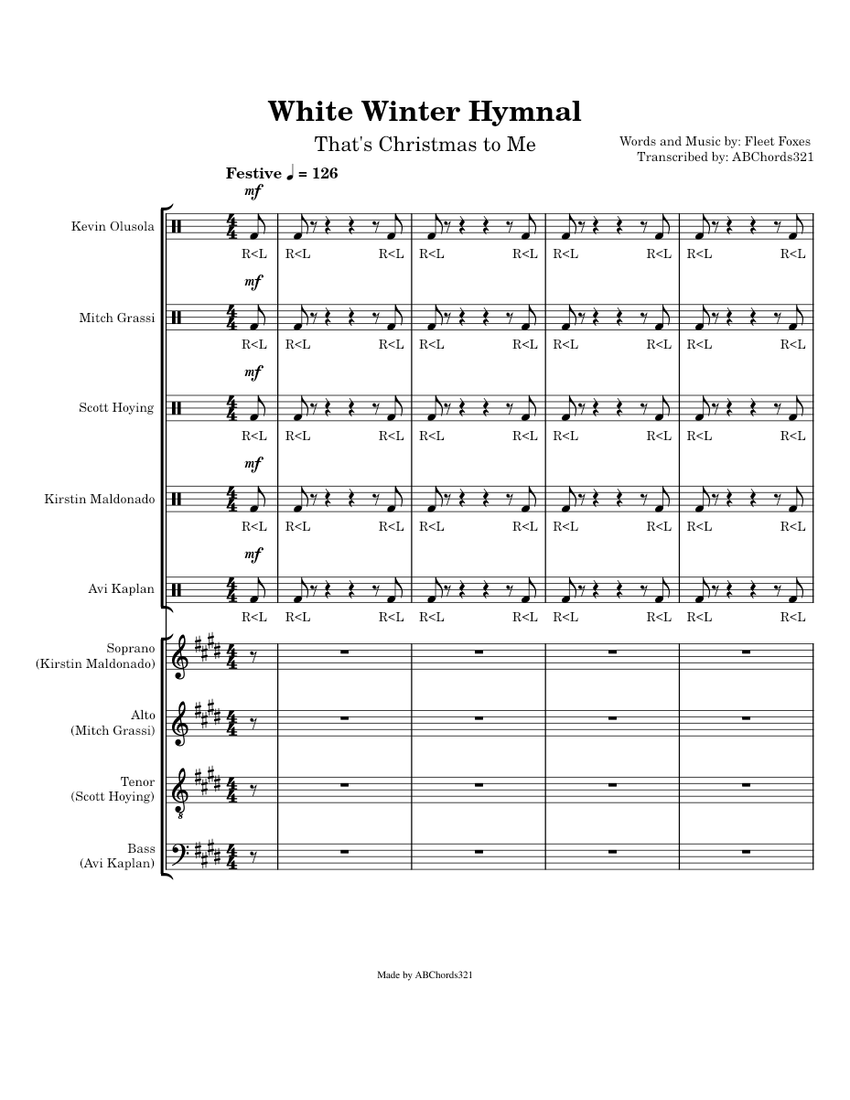 White winter hymnal – Pentatonix White Winter Hymnal Pentatonix Full ...