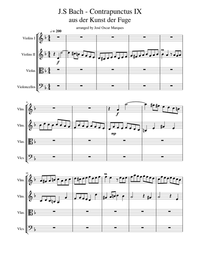 J. S. Bach: Contrapunctus IX (Double Fugue) from the Art of the Fugue ...