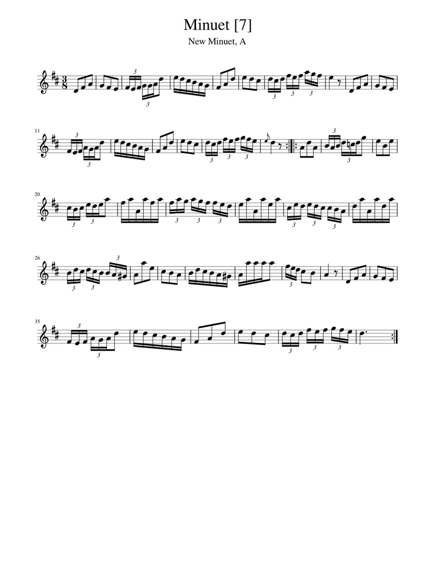 Minuet Sheet music for Piano (Solo) | Musescore.com