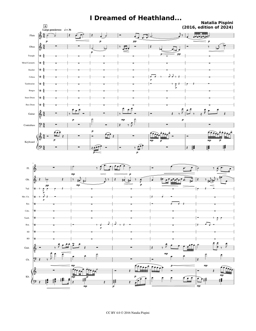 I Dreamed of Heathland - Natalia Pispini Sheet music for Piano ...