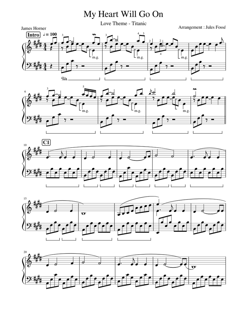 Titanic - My Heart Will Go On Sheet music for Piano (Solo) | Musescore.com