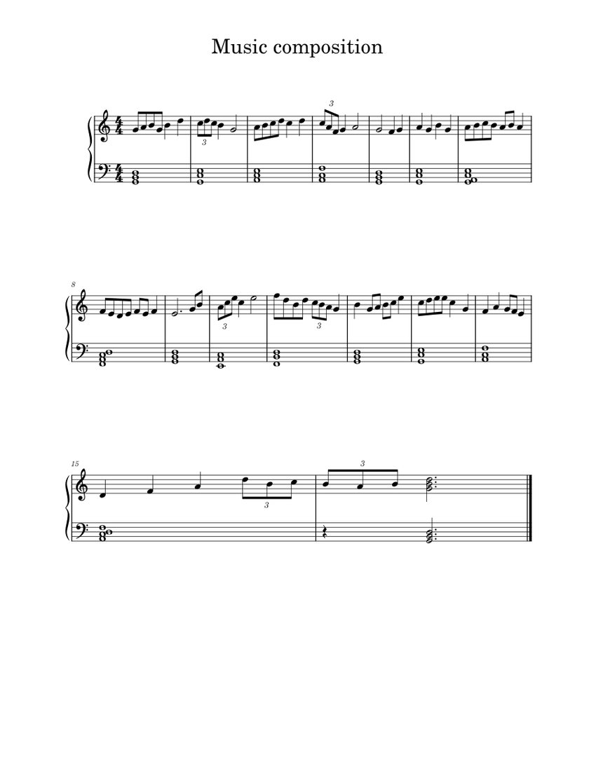 Music composition Sheet music for Piano (Solo) | Musescore.com