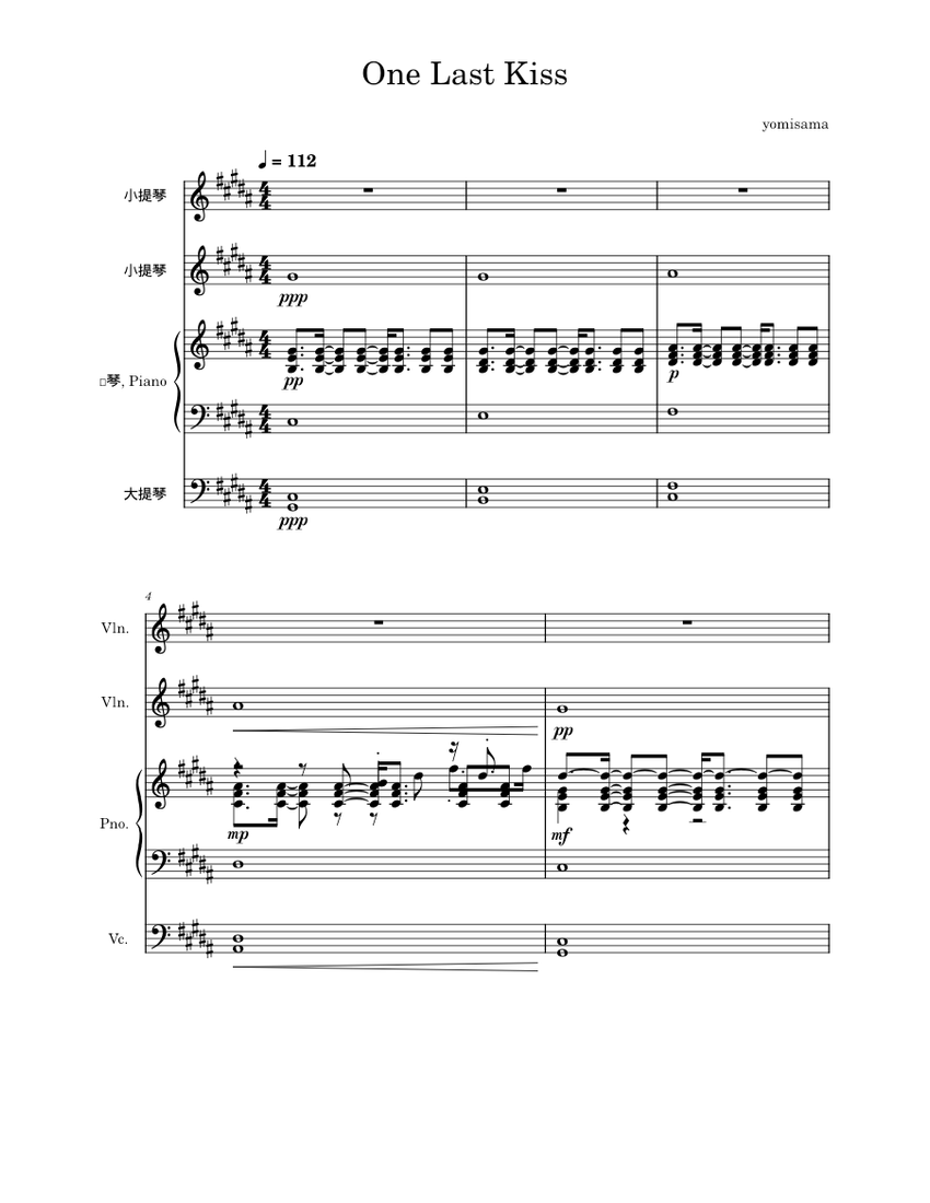 One Last Kiss – 宇多田ヒカル One Last Kiss - piano tutorial