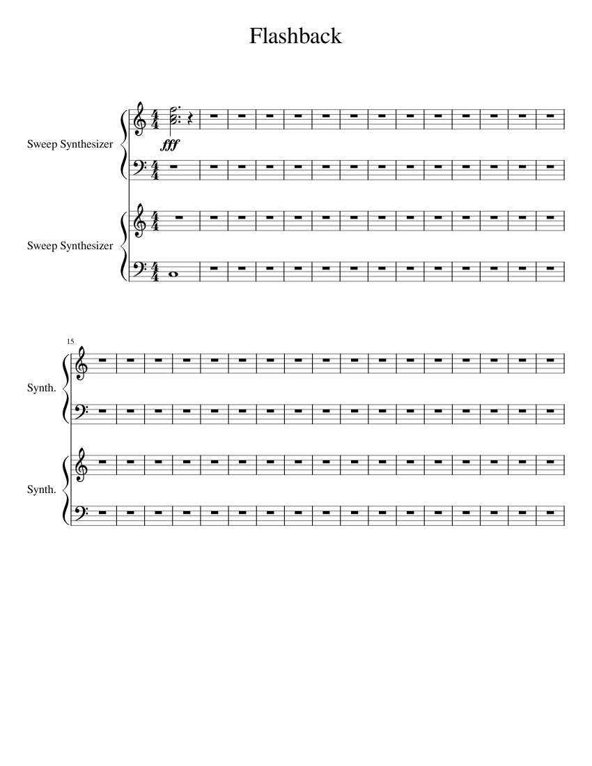 Flashback Sheet music for Synthesizer (Mixed Duet) | Musescore.com