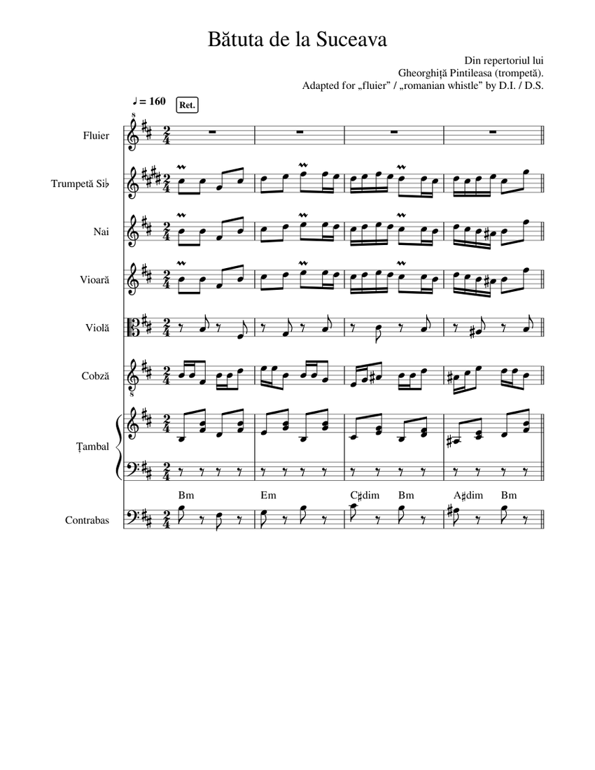 000 Batuta de la Suceava transp in Bm cu D - solo FLUIER după ...