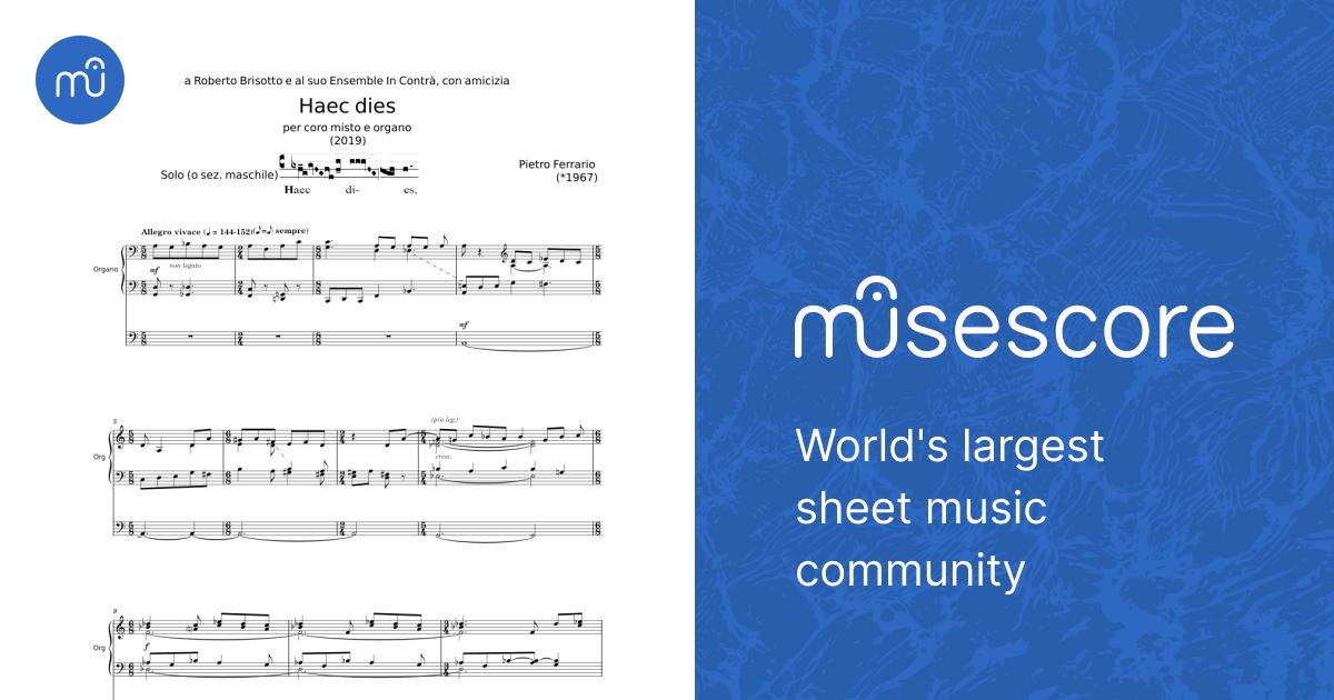 HAEC DIES Sheet Music for Organ, Synthesizer (Mixed Ensemble ...