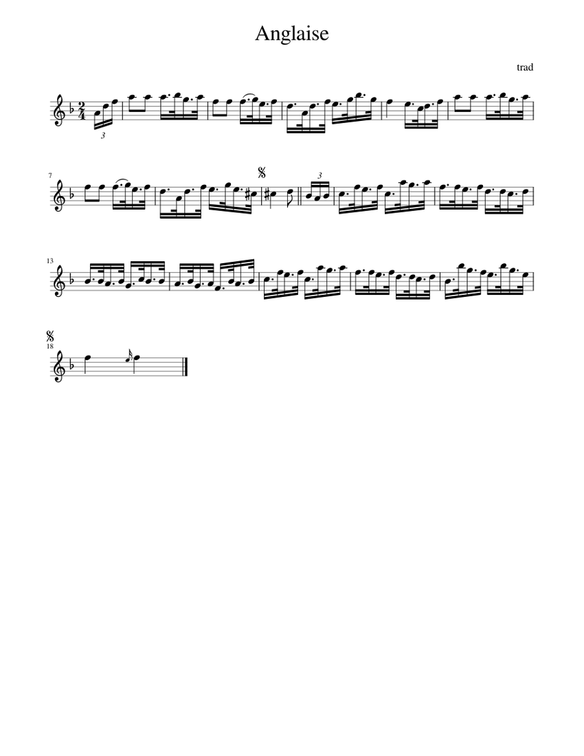 Traditional music - Anglaise - piano tutorial