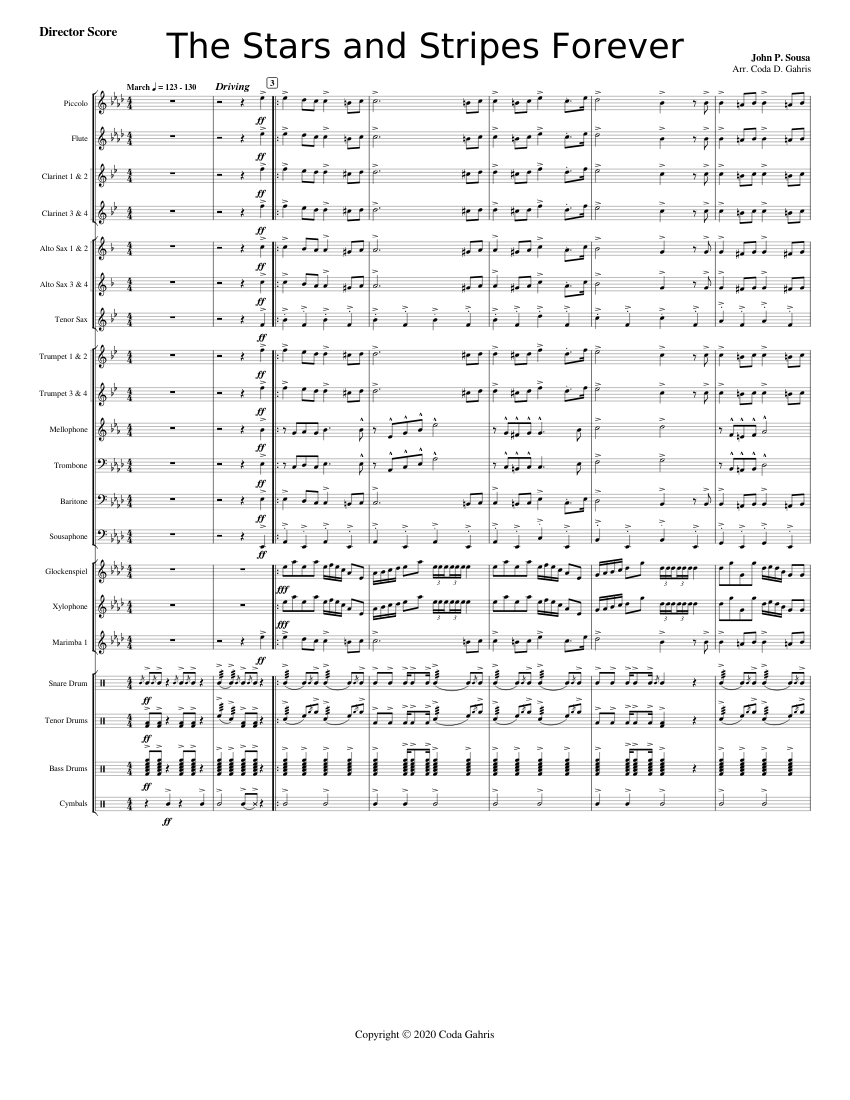 The Stars and Stripes Forever - John Philip Sousa Sheet music for ...