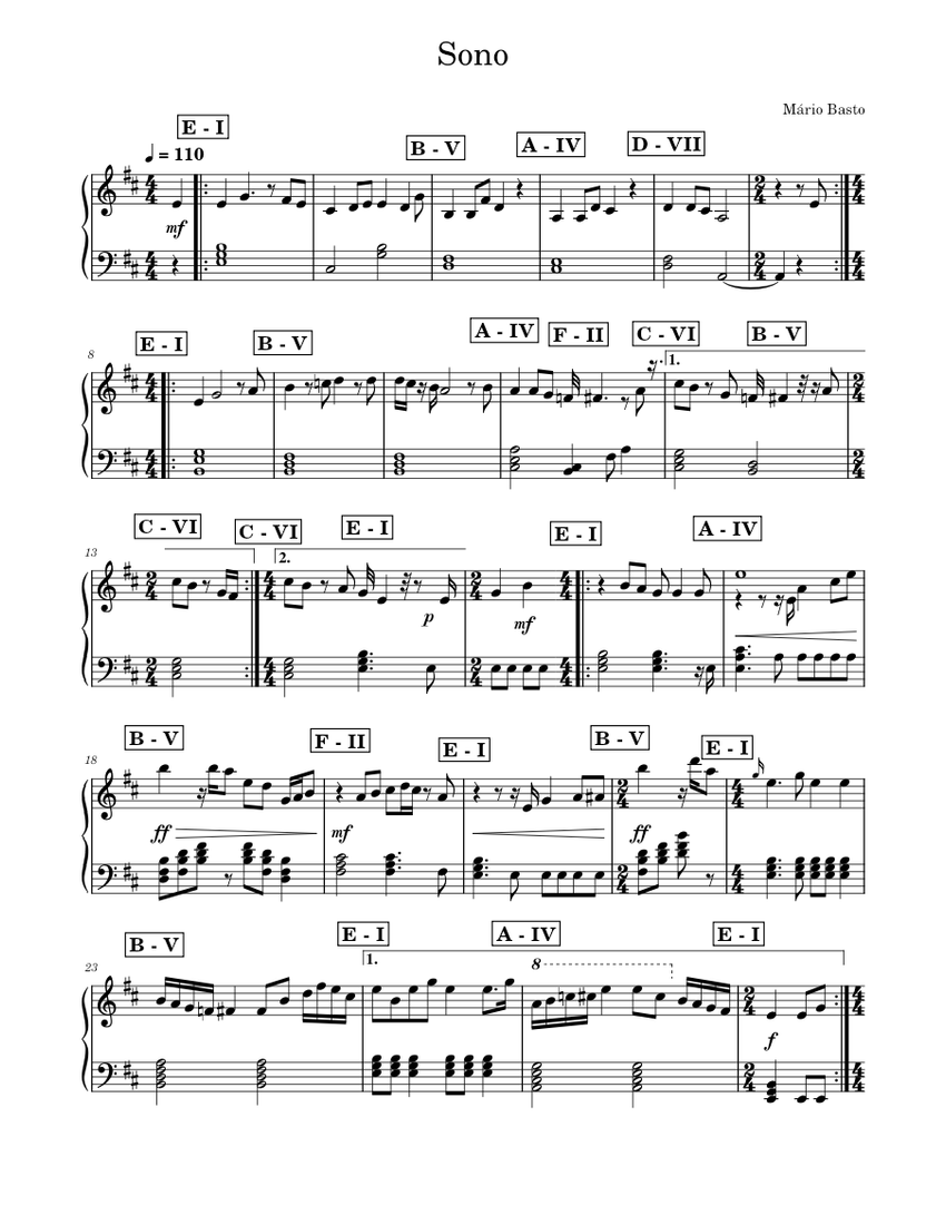 Sono Sheet Music for Piano (Solo) Easy | MuseScore.com