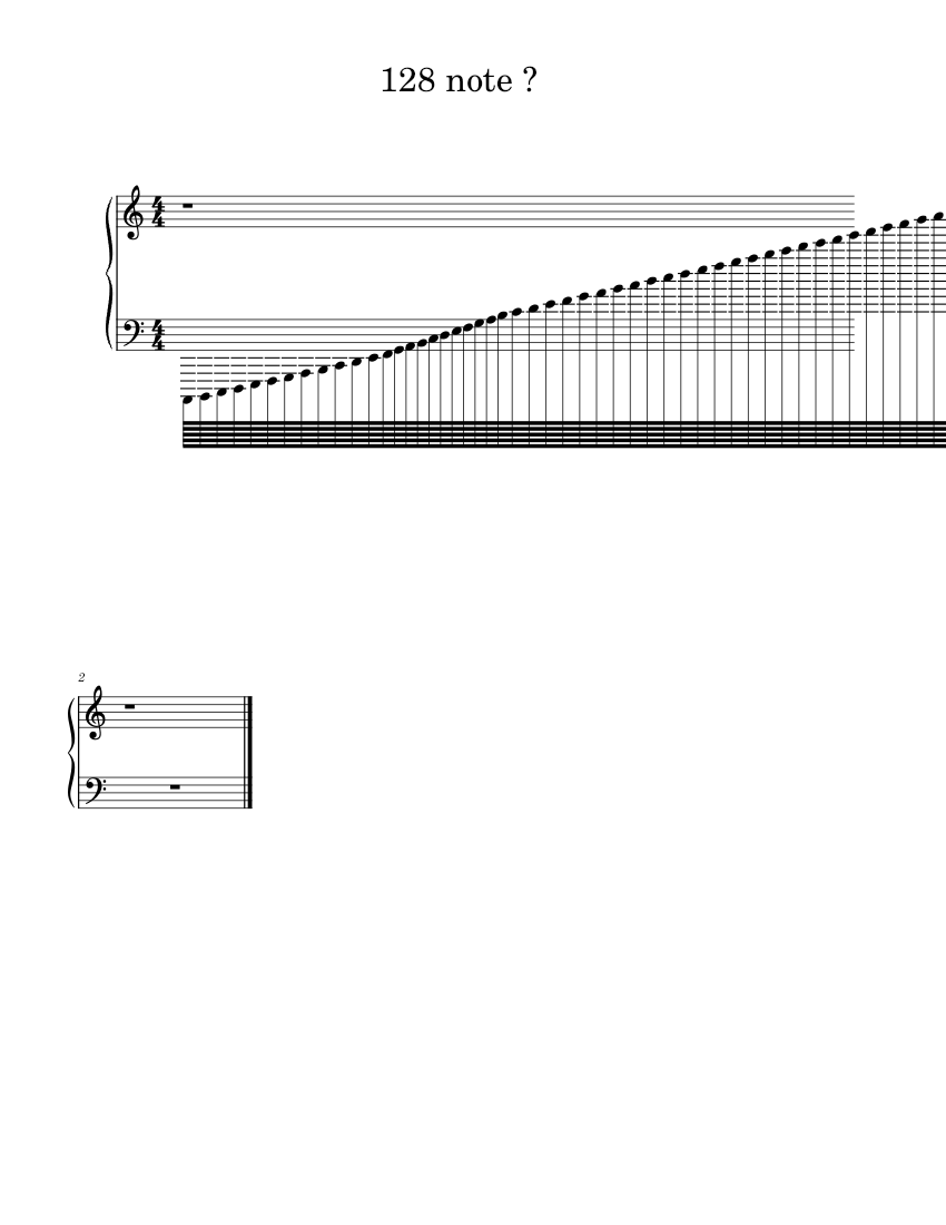 128th note? Sheet Music for Piano (Solo) | MuseScore.com