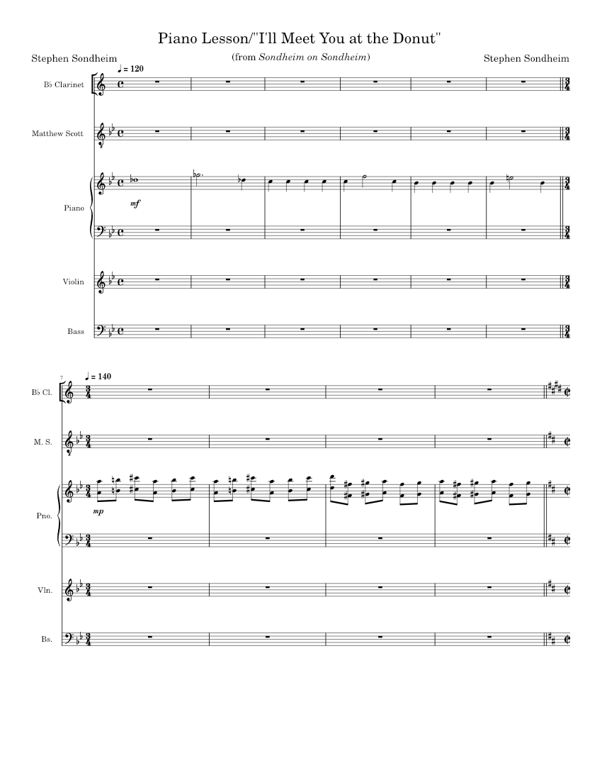 Piano Lesson/"I'll Meet You at the Donut" (from Sondheim on Sondheim ...