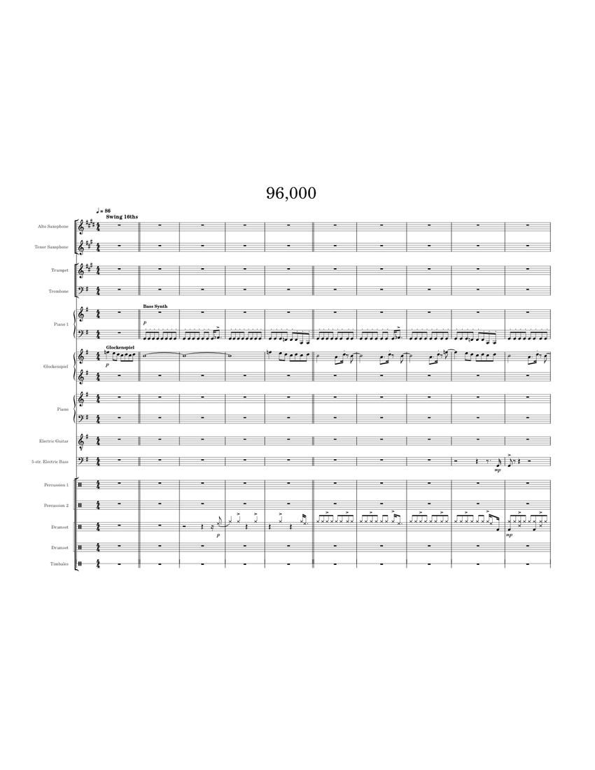 96,000 Sheet Music for Piano, Trombone, Saxophone alto, Saxophone tenor ...