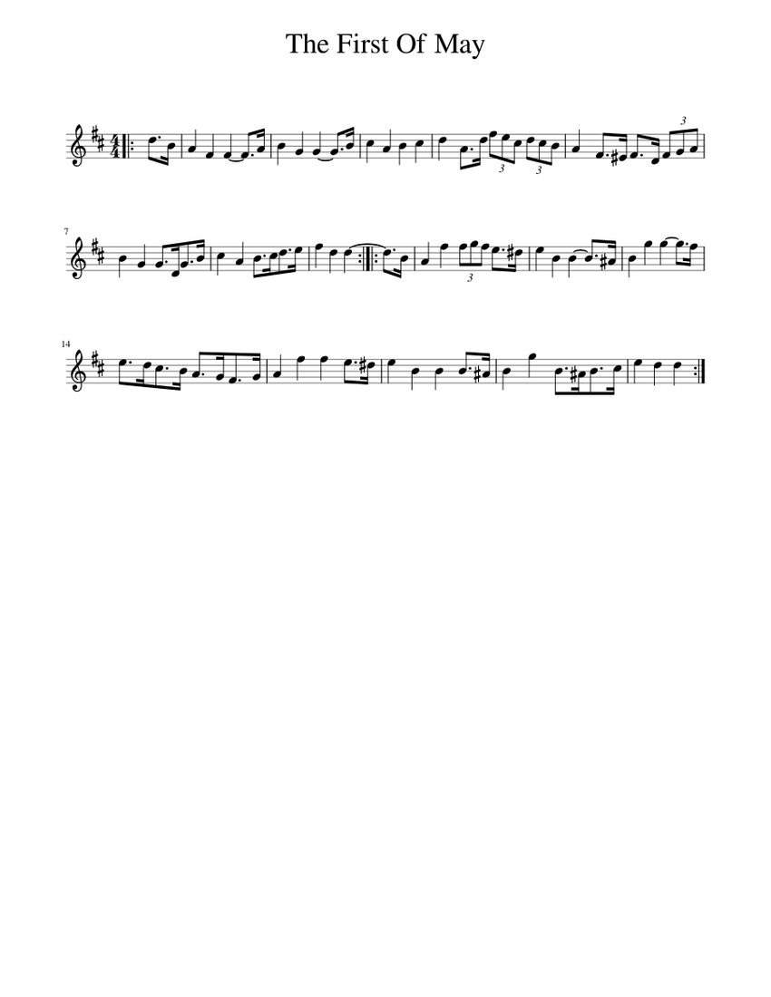 The First Of May Sheet music for Piano (Solo) | Musescore.com